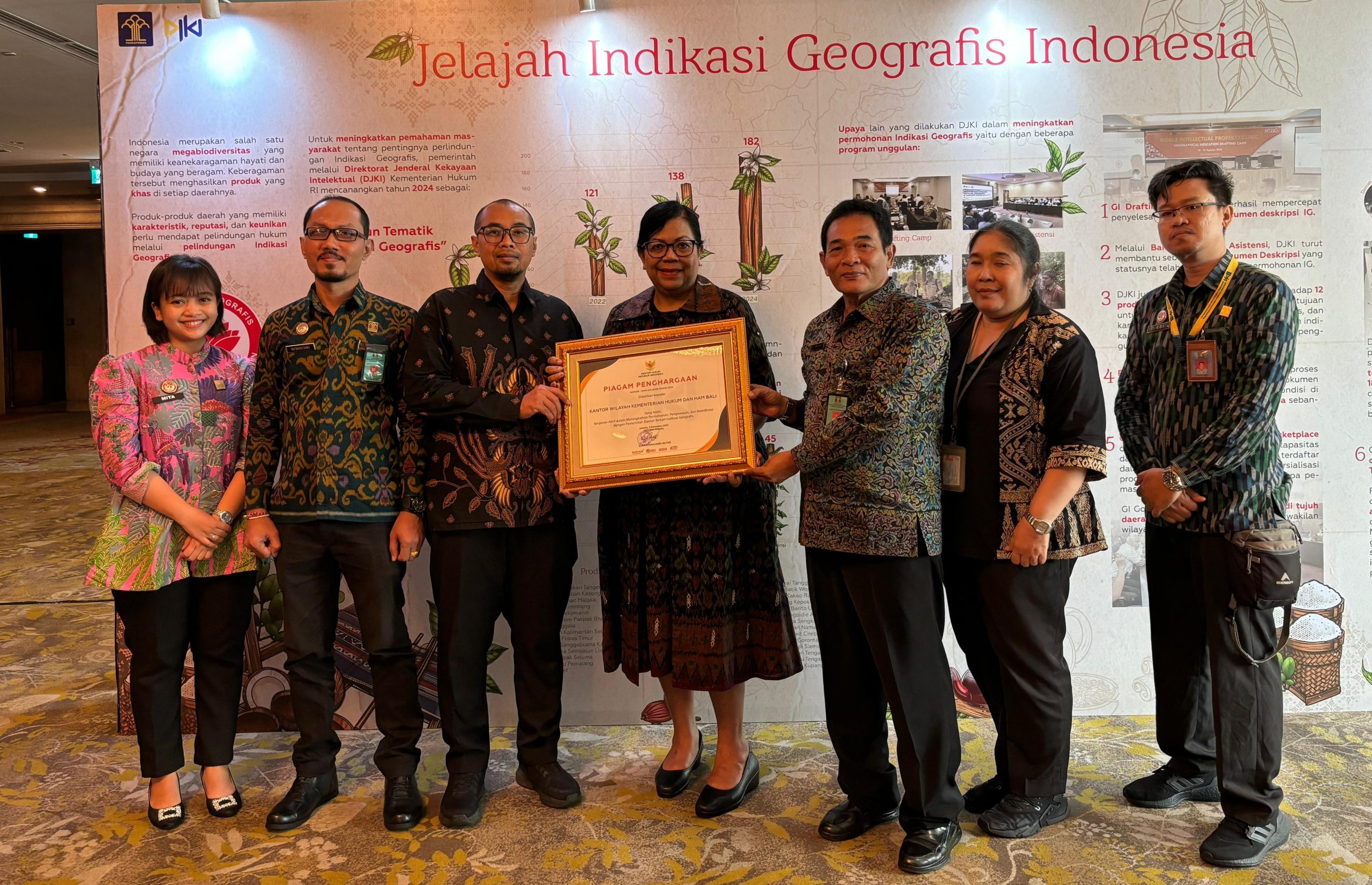 Kemenkumham Bali Raih Penghargaan Indikasi Geografis Nasional